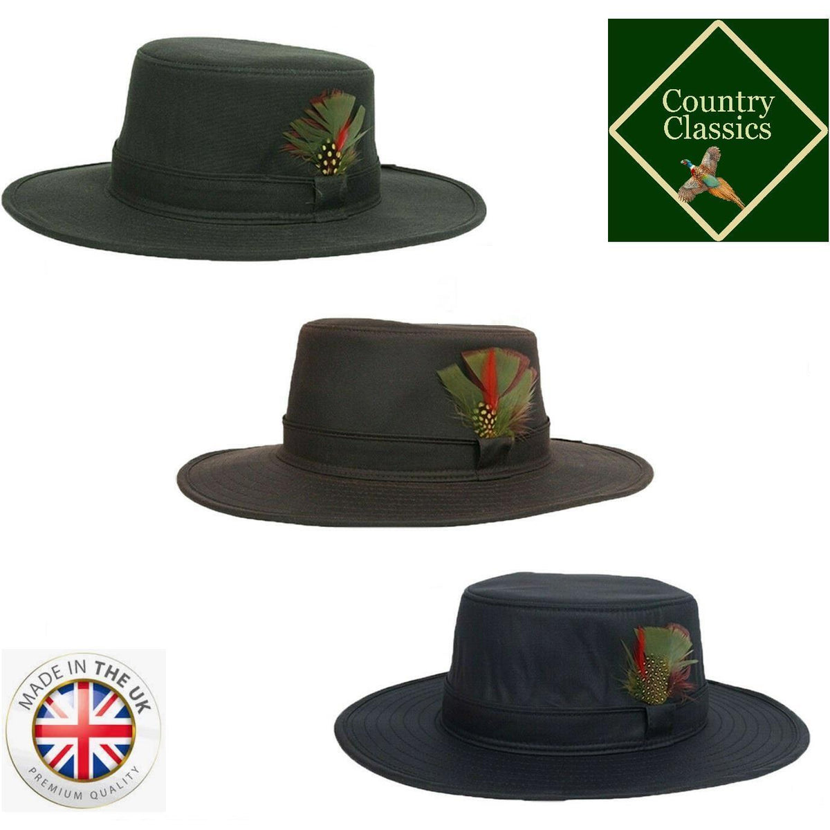 Wax Cotton Fedora Outback Bush Hat from Country Classics – Warwickshire ...