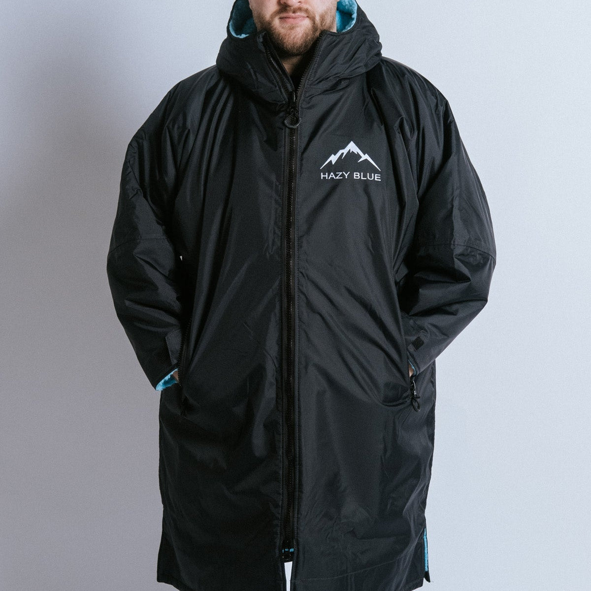 Hazy Blue Waterproof Adults All Weather Changing Robe - Newquay ...