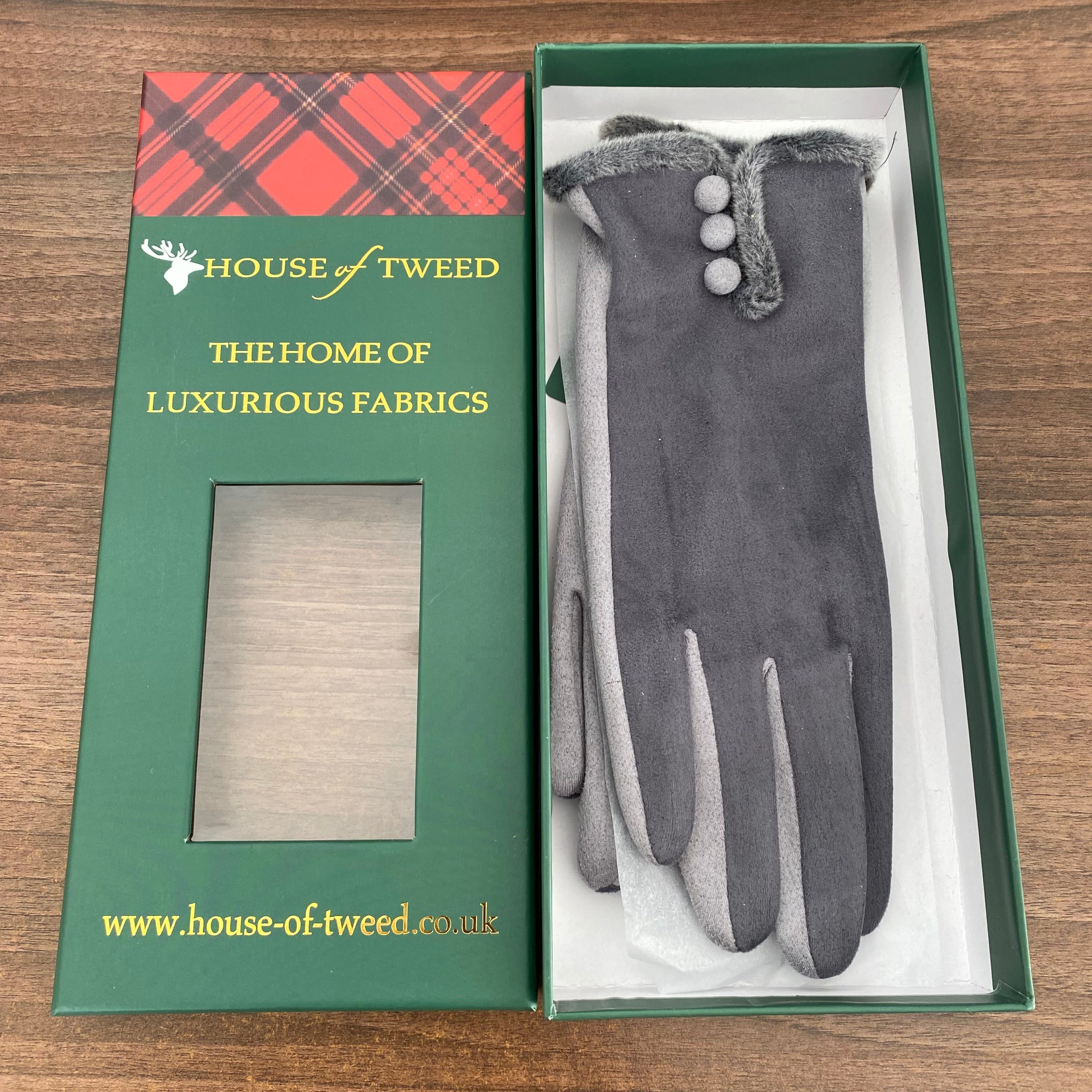 House Of Tweed Ladies Faux Suede Soft Gloves One Size Warwickshire Clothing