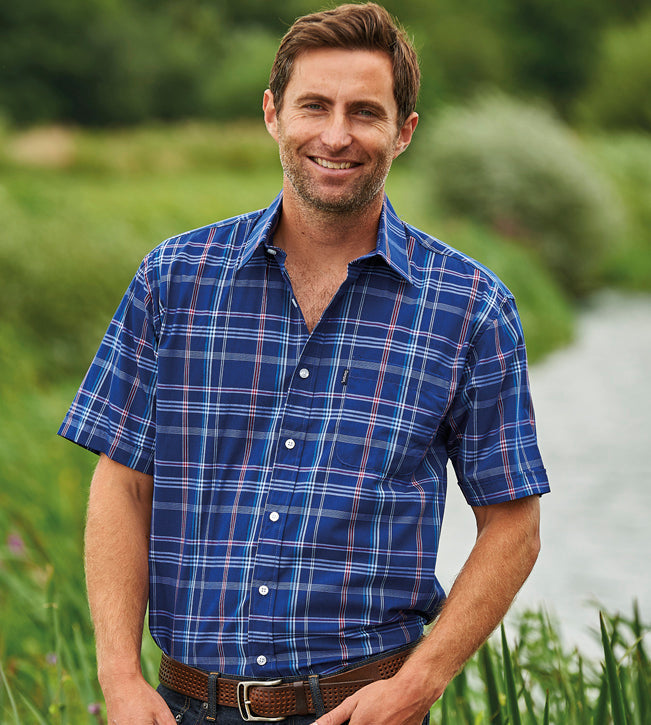 Champion Short Sleeved Mens Shirts - Whitby Blue – Warwickshire Clothing